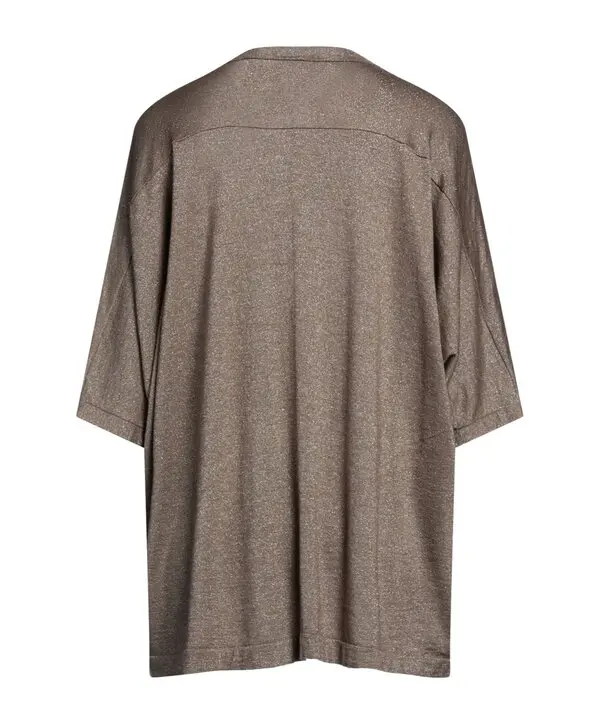 Brunello Cucinelli Shimmer Crewneck Short-sleeve Top - Gray