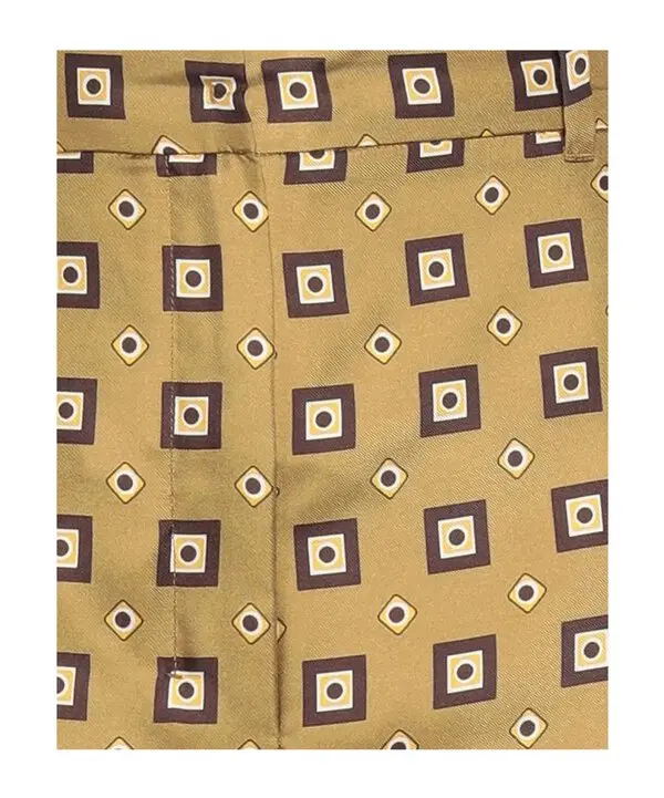 Max Mara Geometric Print Satin Sleep Pants