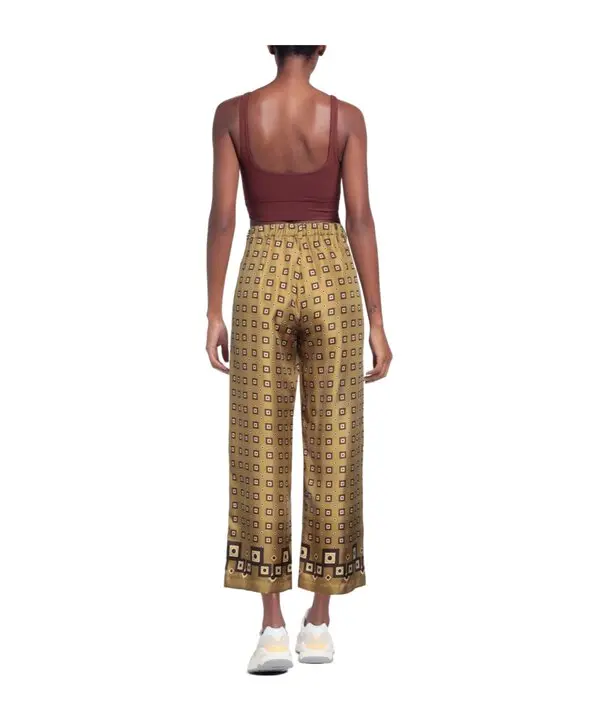 Max Mara Geometric Print Satin Sleep Pants