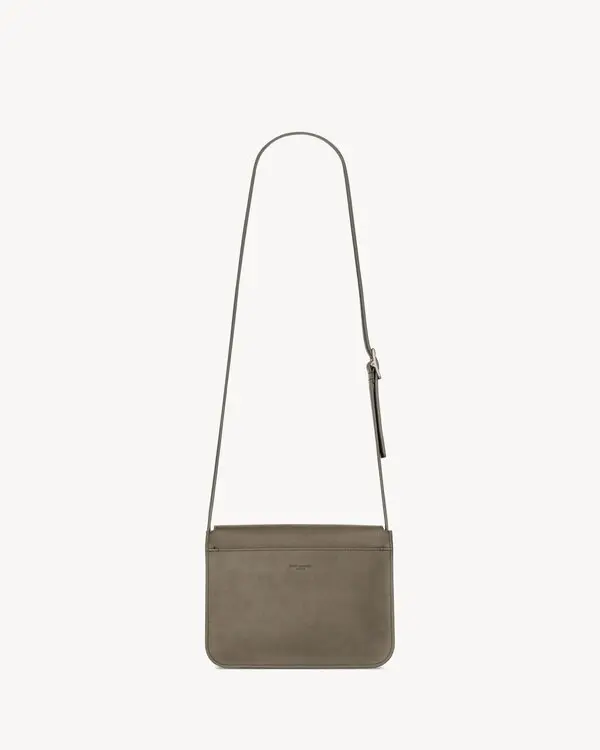 Saint Laurent Small Satchel In Leather - Green
