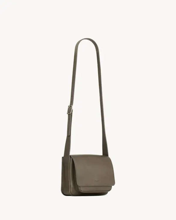 Saint Laurent Small Satchel In Leather - Green