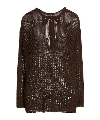 Max Mara Knitted Long Sleeve Top With Back Tie Detail - Black