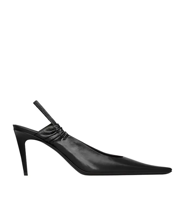 Saint Laurent Slingback High-heeled Sandals - Black
