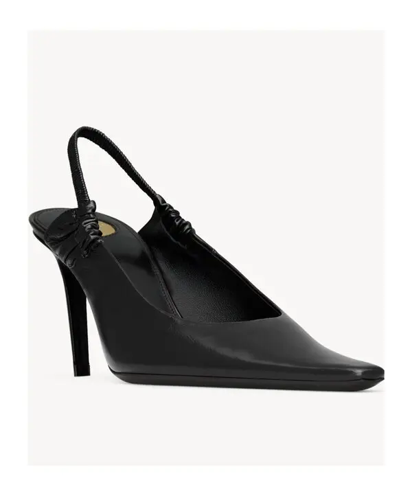 Saint Laurent Slingback High-heeled Sandals - Black