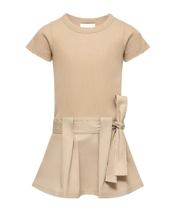 Moncler Cotton Dress With Bow Detail