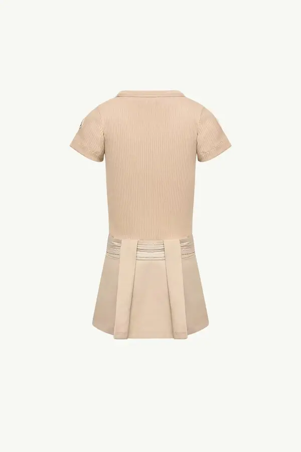 Moncler Cotton Dress With Bow Detail