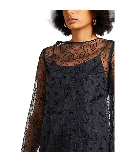 Max Mara Embroidered Organza Dress