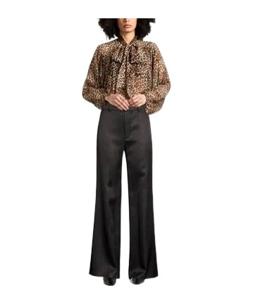 Chloé High-waisted Shiny Flared Tailored Trousers