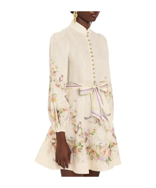 Zimmermann Printed Linen Mini Dress