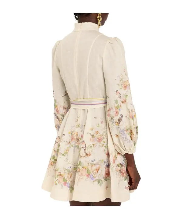 Zimmermann Printed Linen Mini Dress