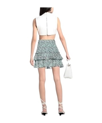 Isabel Marant Étoile High-waisted Tiered Floral Print Mini Skirt - Gray
