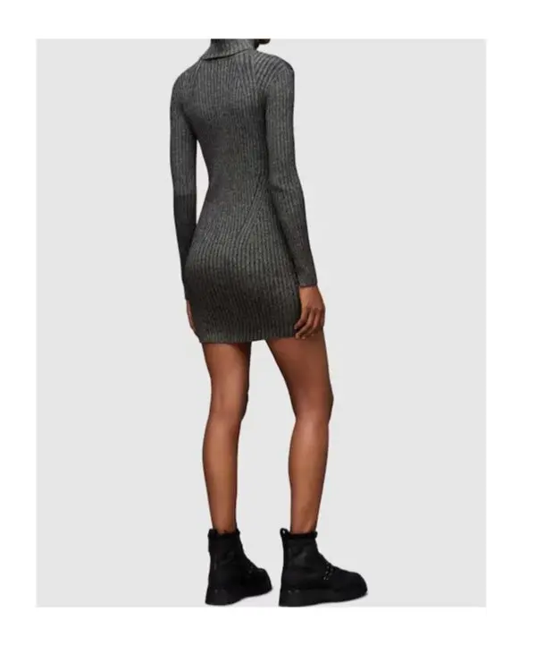 ALLSAINTS Ribbed Turtleneck Mini Dress