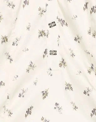 GANNI Floral Printed Collared Long-sleeve Bodysuit Shirt