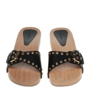 Isabel Marant Étoile Wool Blend Slippers With Buckle Detail