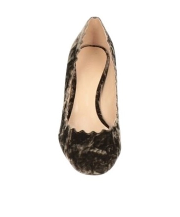 Chloé Velvet Round-toe Block Heel Pumps