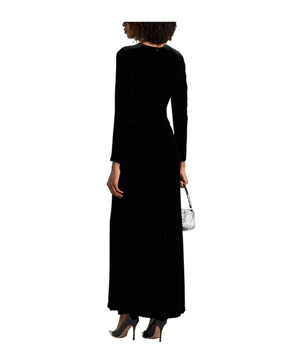 Max Mara Velvet Long Sleeve Gown