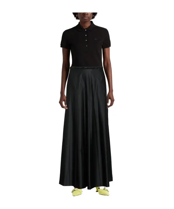 Max Mara Solid Taffeta Circle Skirt