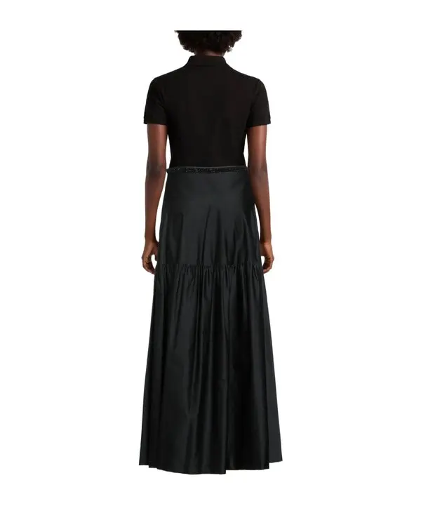 Max Mara Solid Taffeta Circle Skirt