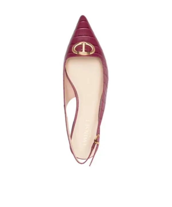 TWINSET Crocodile-effect Slingback Pumps