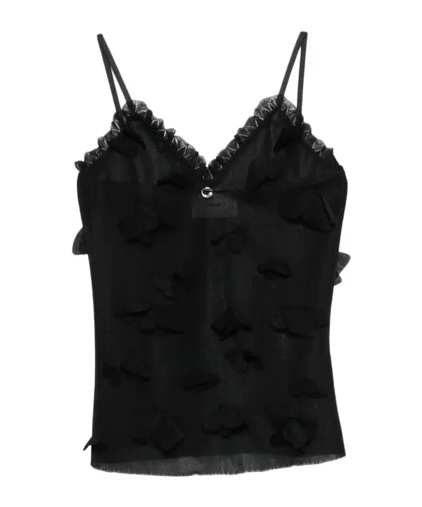 Coperni Butterfly Appliqué Camisole - Black