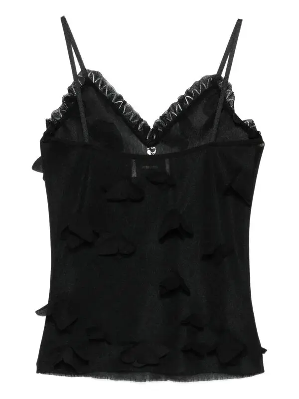 Coperni Butterfly Appliqué Camisole - Black