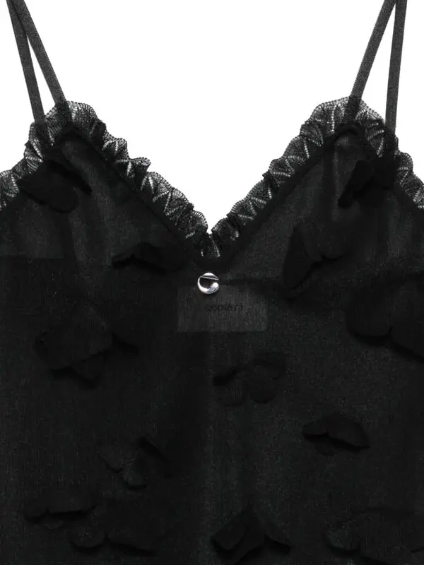 Coperni Butterfly Appliqué Camisole - Black
