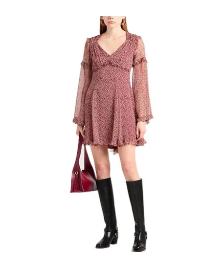 Max Mara Floral Print Crepe Dress