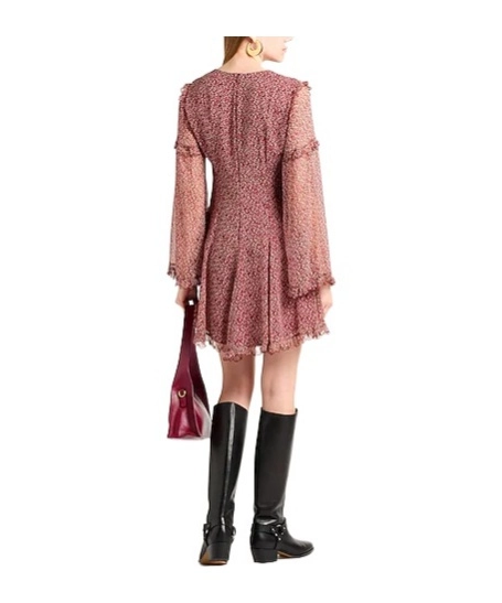 Max Mara Floral Print Crepe Dress