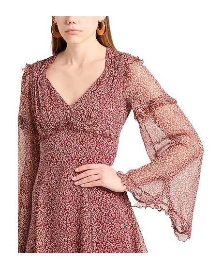 Max Mara Floral Print Crepe Dress