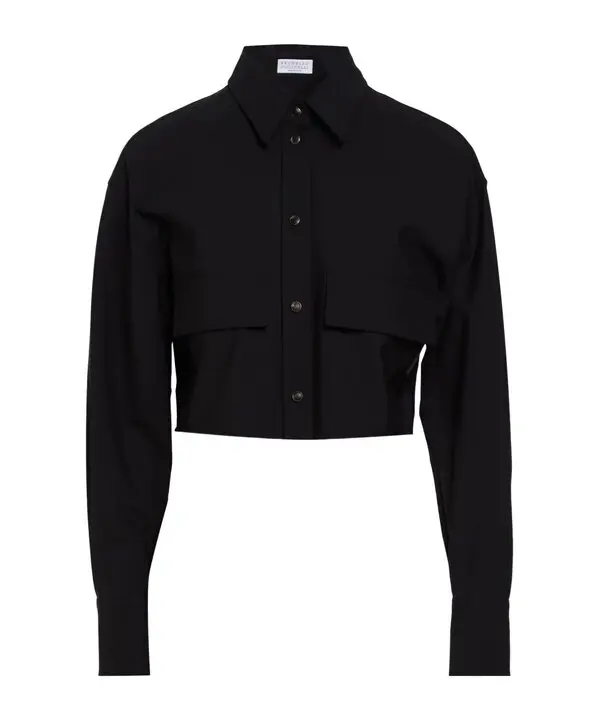 Brunello Cucinelli Cropped Embellished Shirt