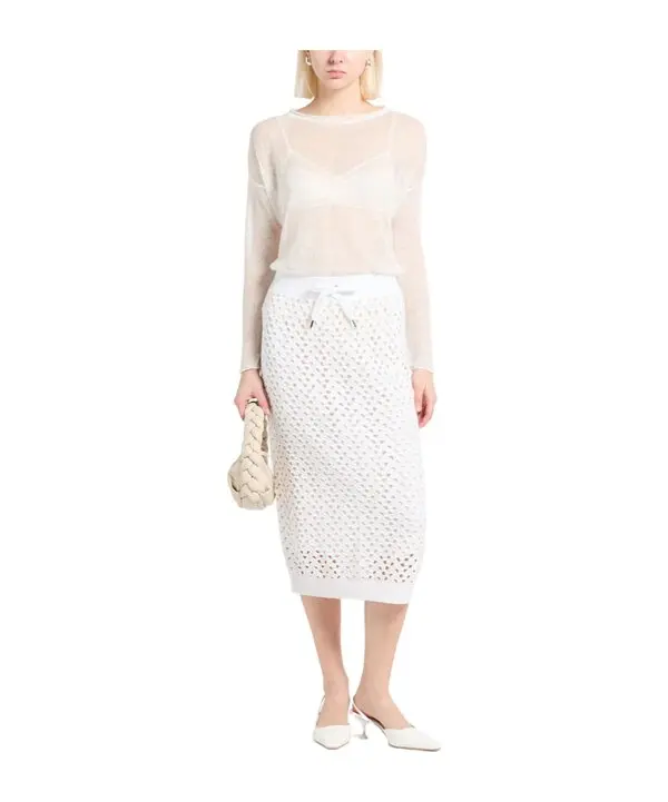 Brunello Cucinelli Sequin Knit Midi Skirt