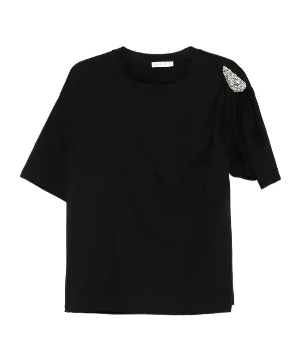 AREA Embellished Puff-sleeve Top