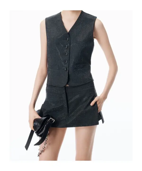 Alexander Wang Tailored Vest With Hotfix Embellishments