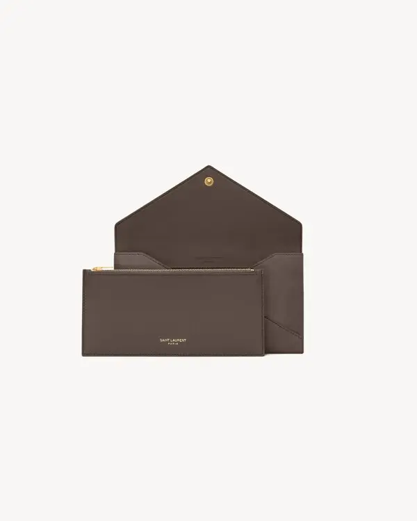 Saint Laurent Letter Large Wallet In Leather