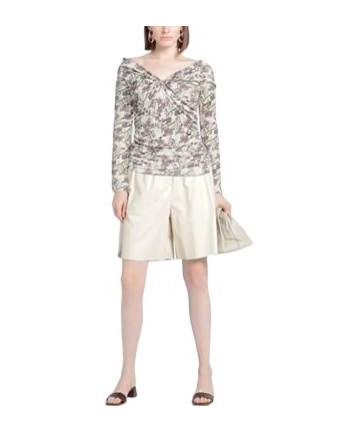 Isabel Marant Étoile Off-the-shoulder Floral Print Long Sleeve T-shirt