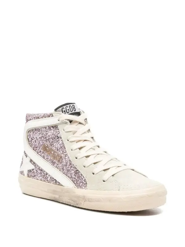 GOLDEN GOOSE Glitter-panel High-top Sneakers