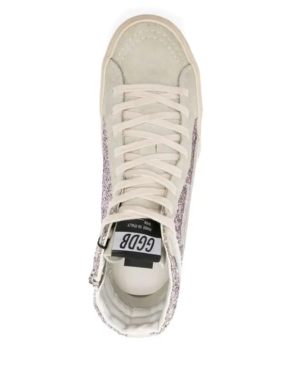 GOLDEN GOOSE Glitter-panel High-top Sneakers
