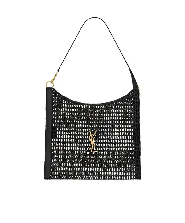 Saint Laurent Oxalis Logo Plaque Shoulder Bag - Black