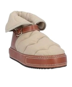 Chloé Color-block Quilted Ankle Boots - Nude