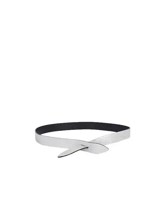 Isabel Marant Étoile Silver-toned Leather Belt With Knotted Detail - White