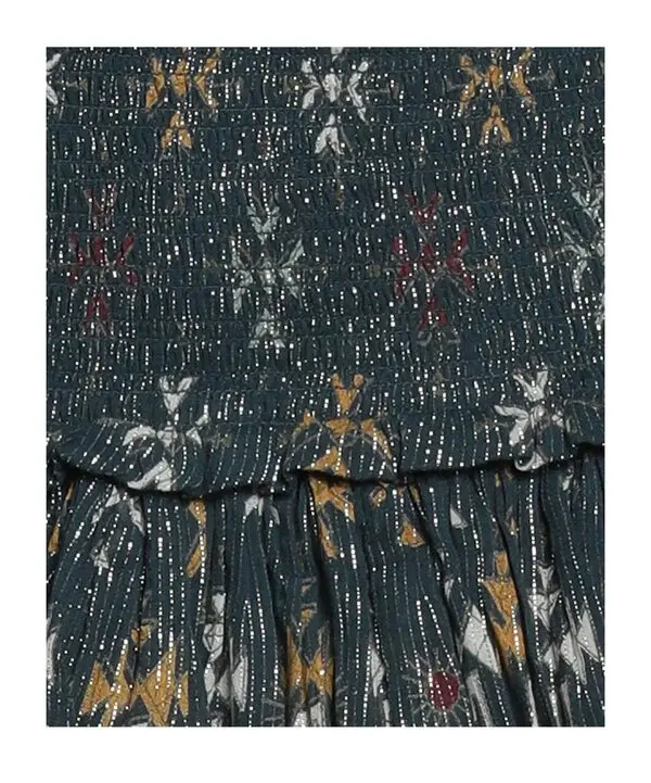 Isabel Marant Étoile Multicolor Tiered Ruched Gauze Skirt - Black