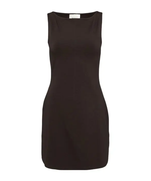 REFORMATION Natalie Ribbed Dress - Black