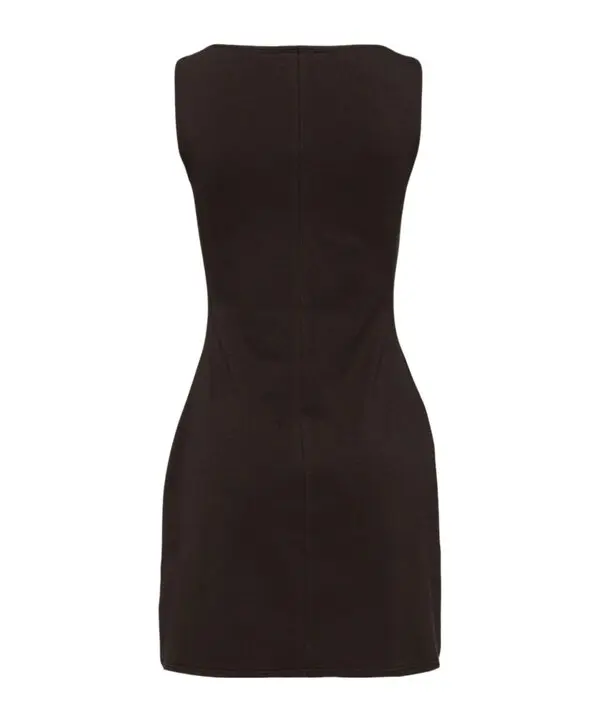 REFORMATION Natalie Ribbed Dress - Black