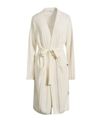 Max Mara Ribbed Knit Longline Cardigan - White