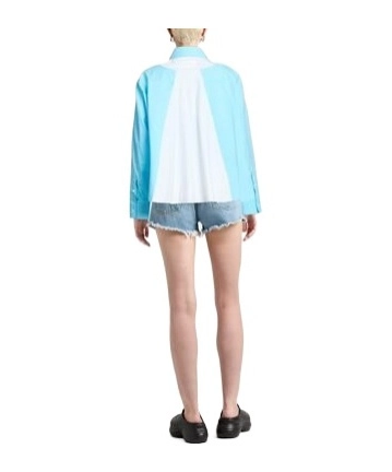 MAISON MARGIELA Collared Long Sleeve Cropped Shirt