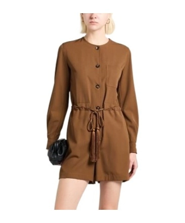Max Mara Crewneck Long-sleeve Shirt Dress