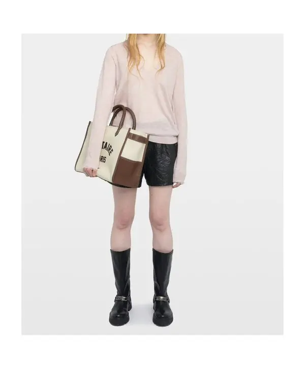 Zadig&Voltaire V-neck Knitted Jumper With Frayed Cuffs - Pink