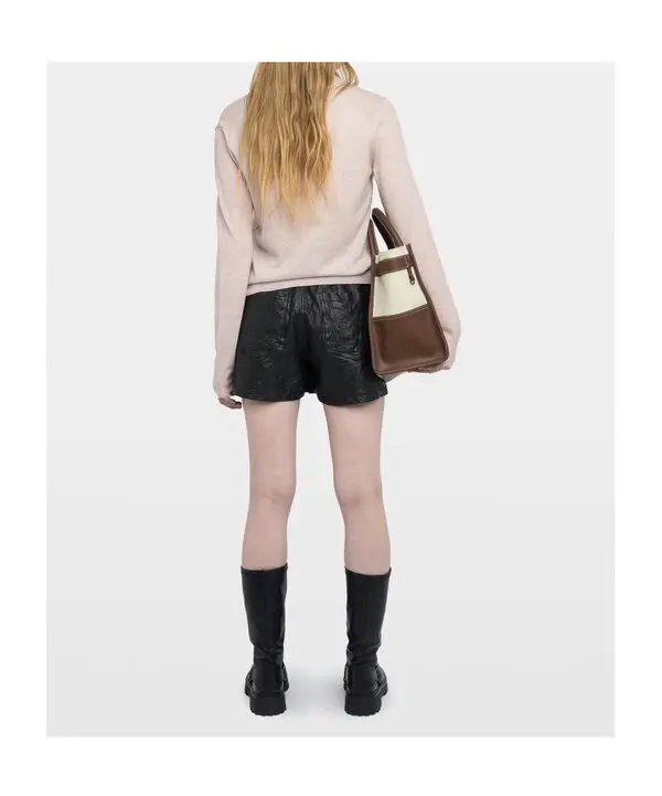 Zadig&Voltaire V-neck Knitted Jumper With Frayed Cuffs - Pink