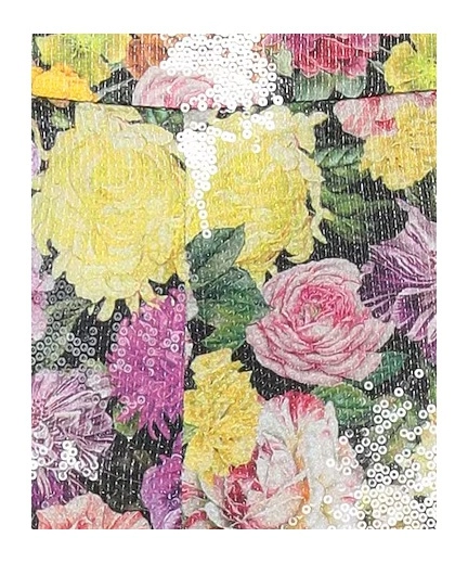 Max Mara Floral Print Sequin Trousers