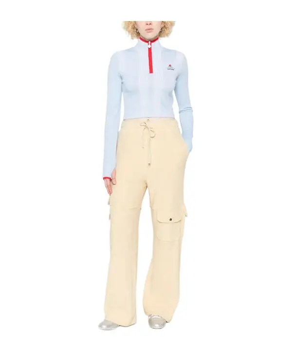 Casablanca Ribbed Zip-up Sweatshirt